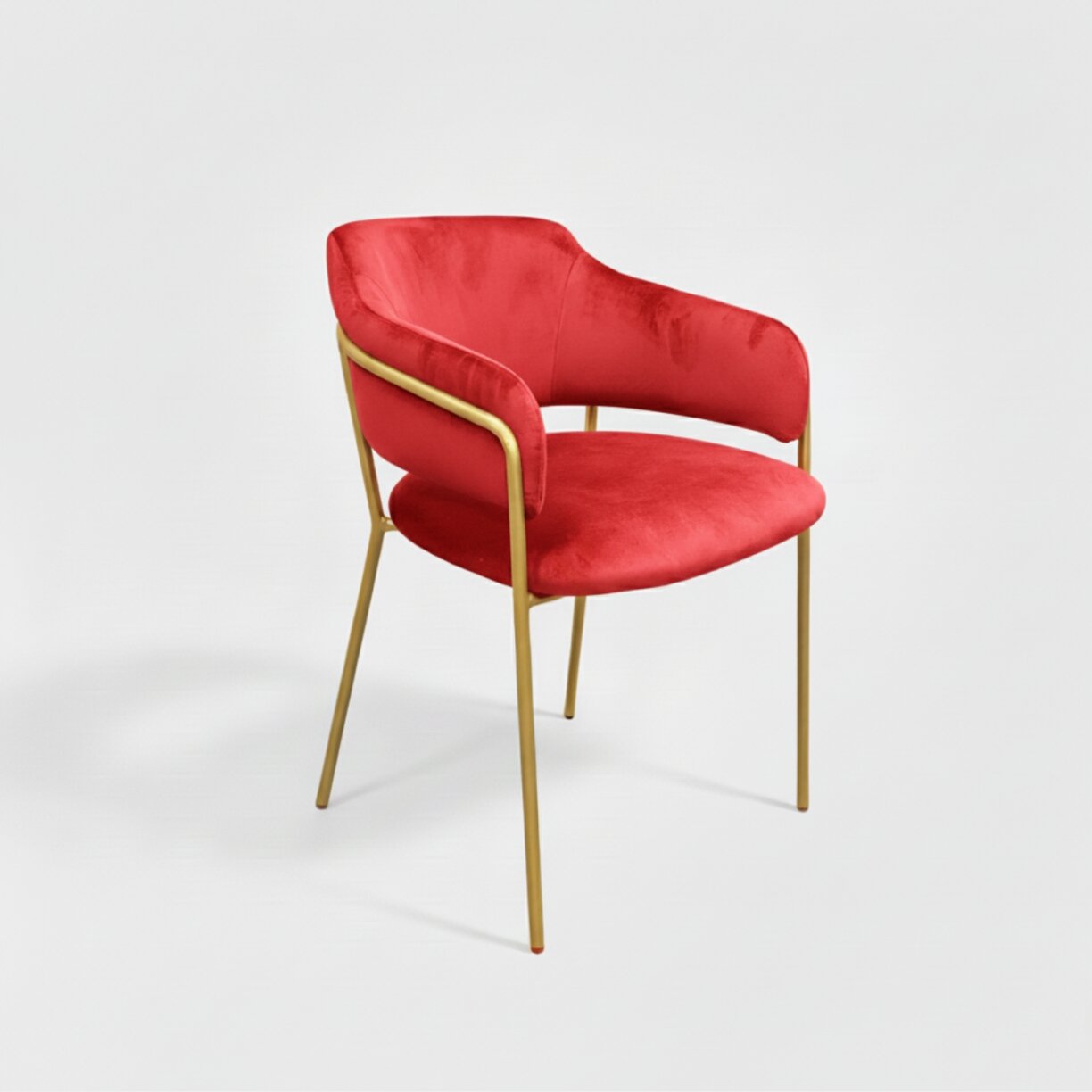 Sillón Velvet Rojo/Dorado - Crimons
